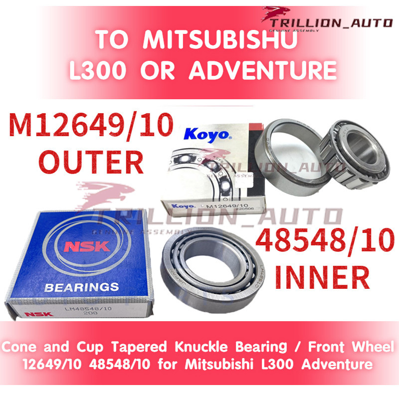 Cone and Cup Tapered Knuckle Bearing / Front Wheel 12649/10 48548/10 ...