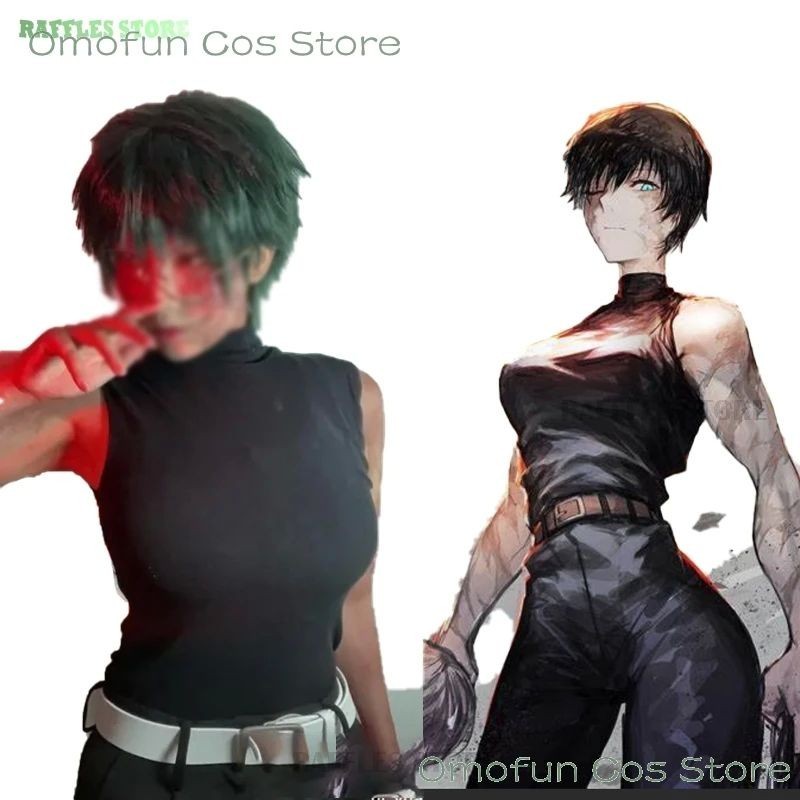 Anime Maki Zenin Cosplay Costume Wig Zen in Maki Cloak Comic Pants ...