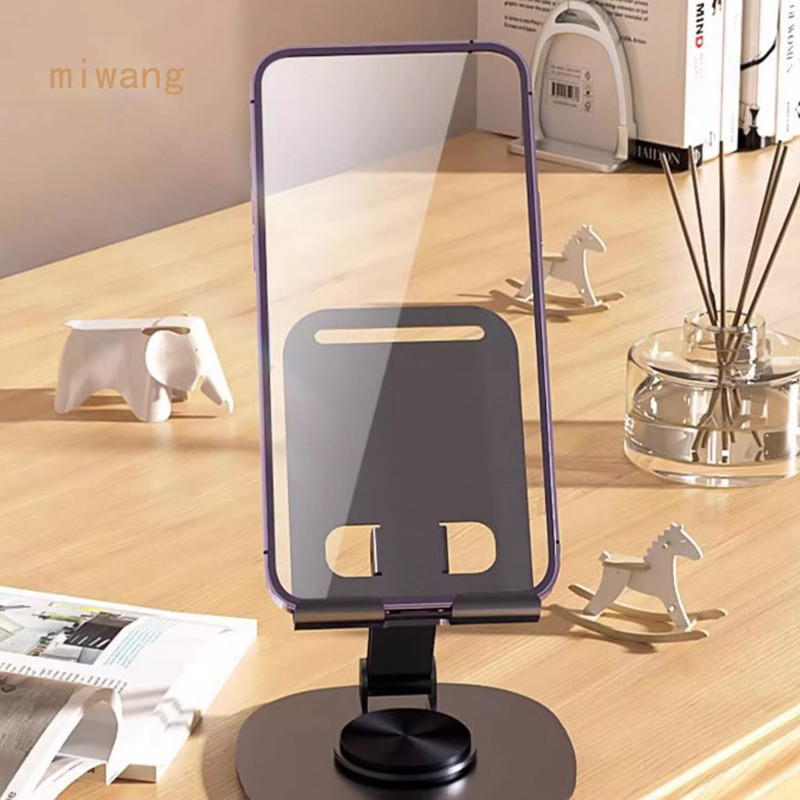Foldable Metal Desktop Mobile Phone Stand Portable Universal Rotating ...
