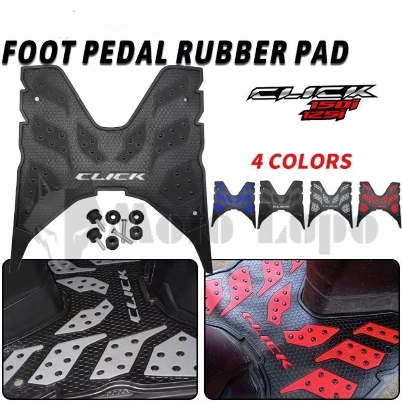 HONDA CLICK 125i /150i Footboard Rubber Matting With Bolts For CLICK V1 ...