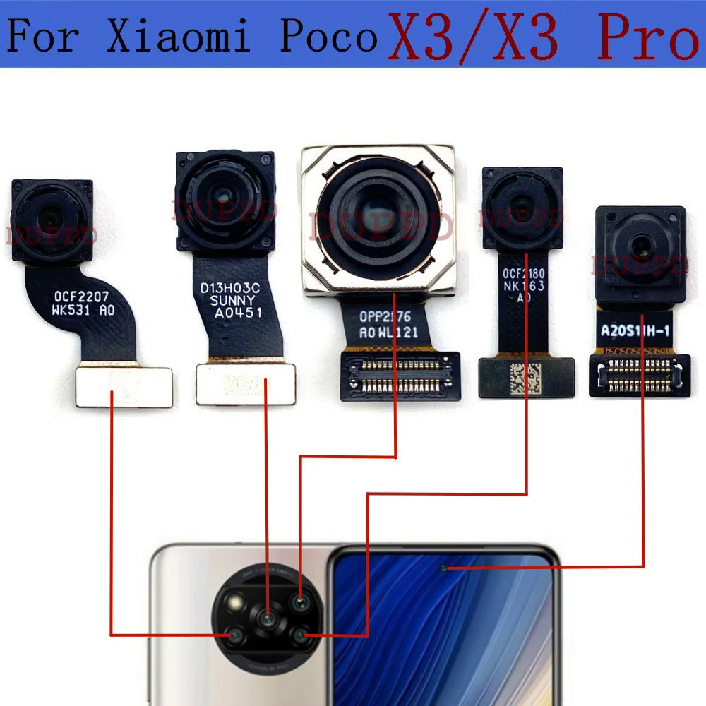 Front Rear Camera For Xiaomi Poco X3 Pro NFC Backside Ultrawide Macro ...