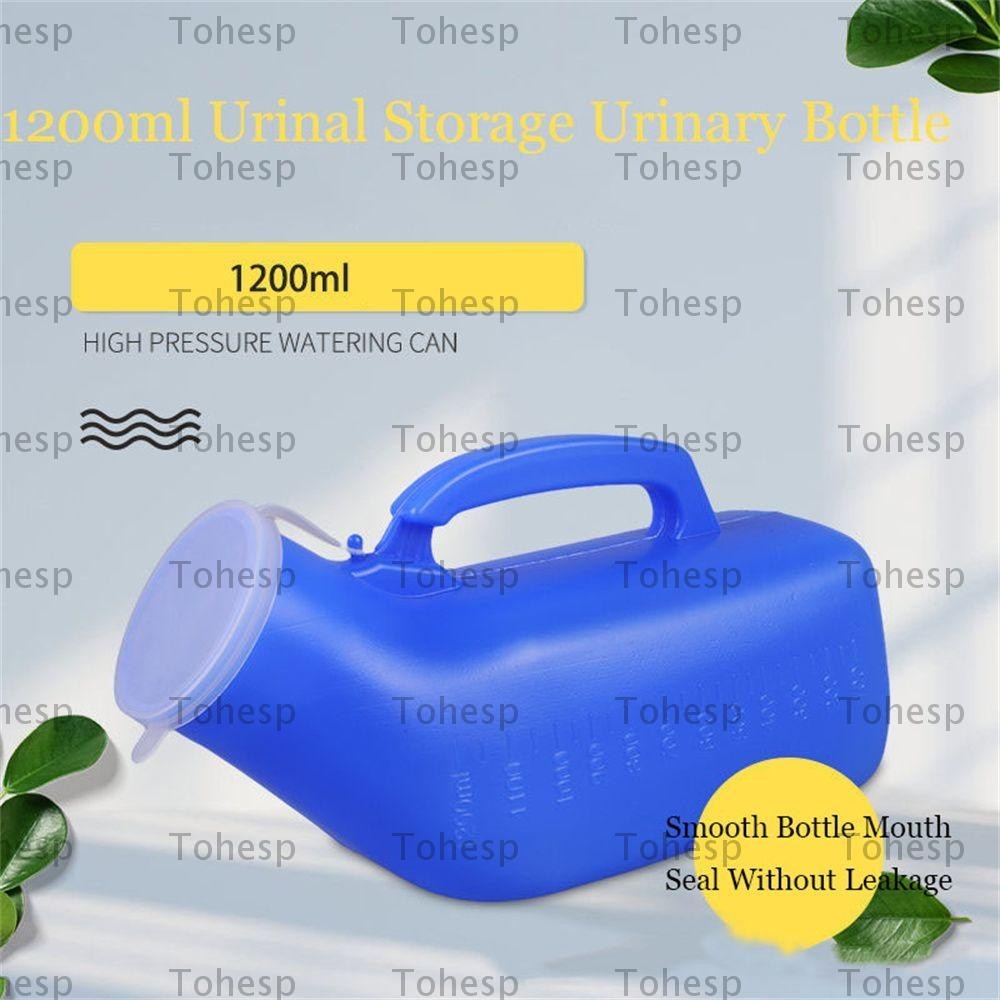 TOHESP 1200ml Mobile Toilet Helper Travel Camp Urine Pee Handle Urinal ...