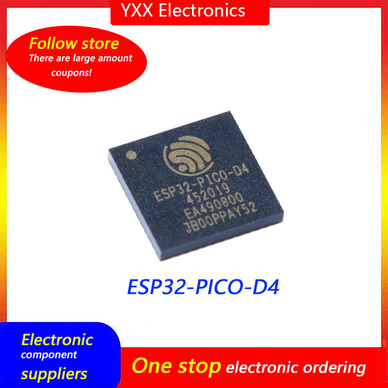 Original Genuine Esp32 Pico D4 Qfn 48 Dual Core Wi Fiandbluetooth Mcu Wireless Transceiver Chip 