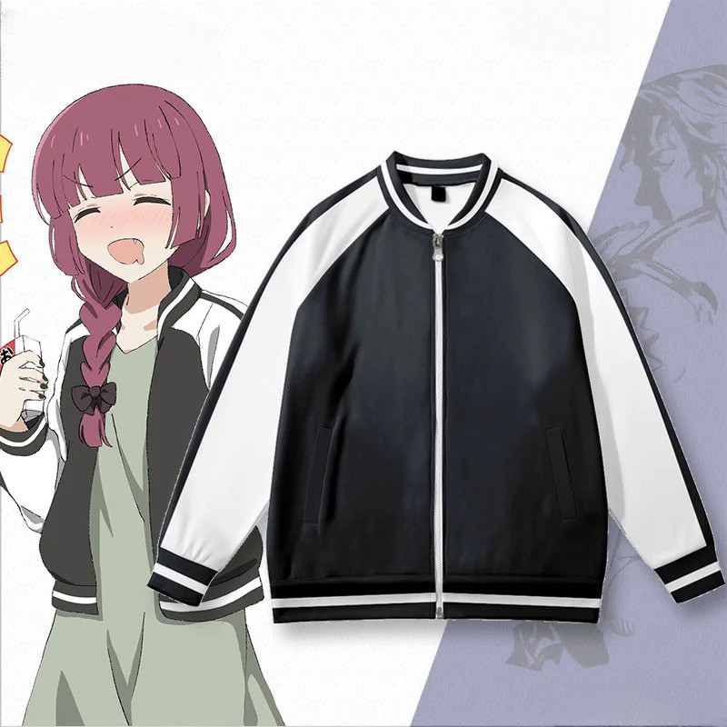 BOCCHI THE ROCK Kikuri Hiroi Cosplay Baseball Jacket Women Men Bomber ...