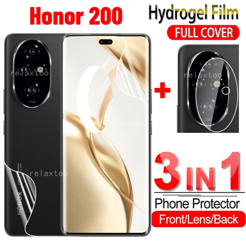 Honor200 5G 3in1 Front Back Full Cover Protect Hydrogel Film For Honor 200 Smart 100 Pro Lite ...