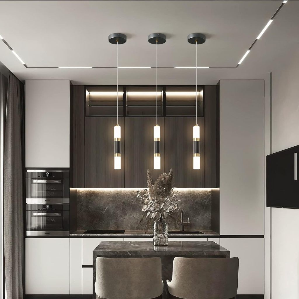 Bar Counter Chandelier Ceiling Light Bedroom Tri Color Led Hanging Lamp ...