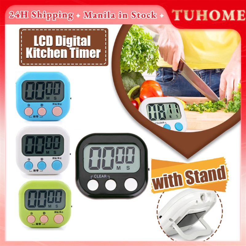 Multi Large LCD Digital Kitchen Cooking Timer Magnetic Loud Alarm Clock ...