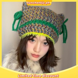 New Fashion bini colet cap Bow knot Knitted hat for women bini cap ...