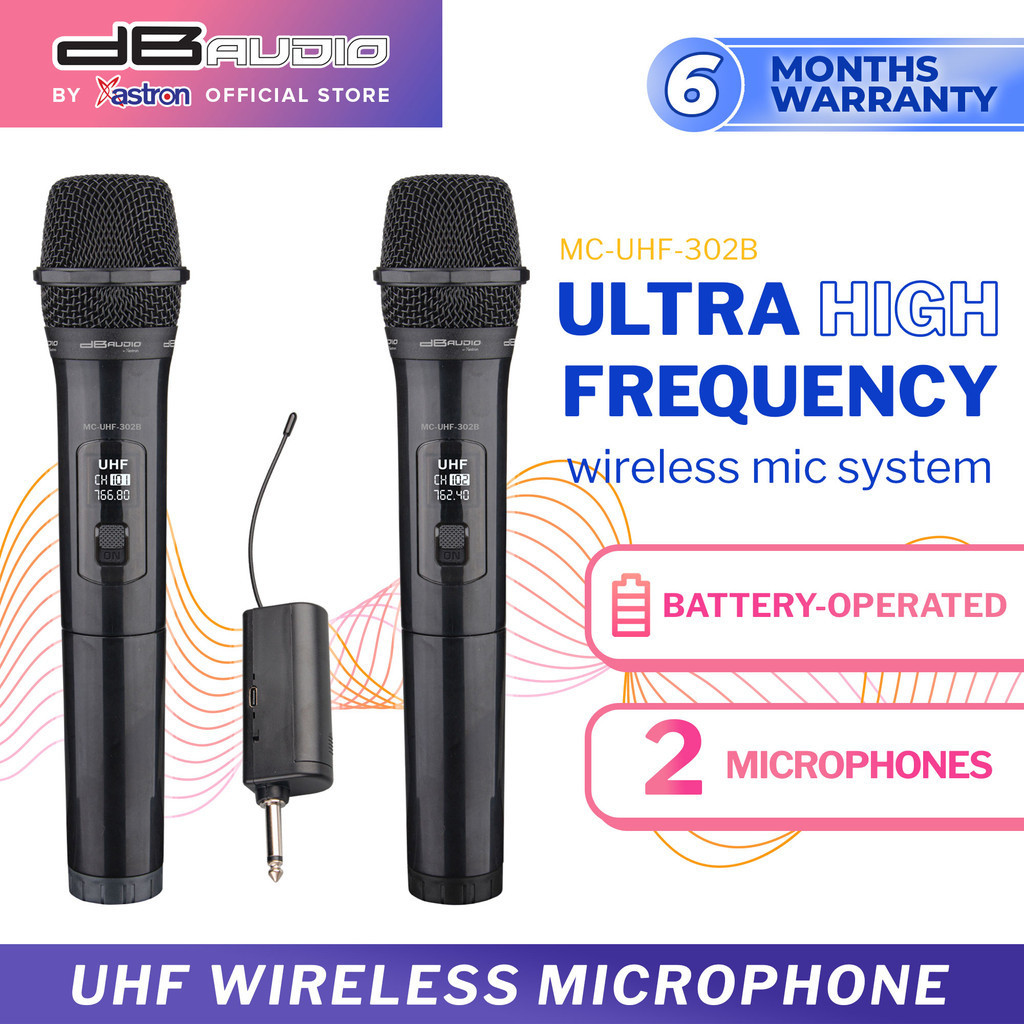 Db Audio by Astron MC-UHF-302B Ultra High Frequency Wireless microphone ...