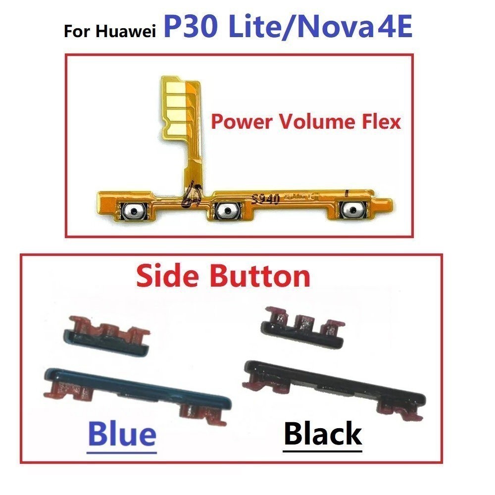 For P30 Lite Power on / off Switch Button Side Volume Up Down Buttons ...