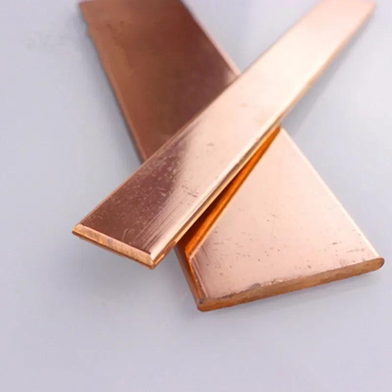 1pcs T2 red copper bar flat square conductive ground Purple copper ...