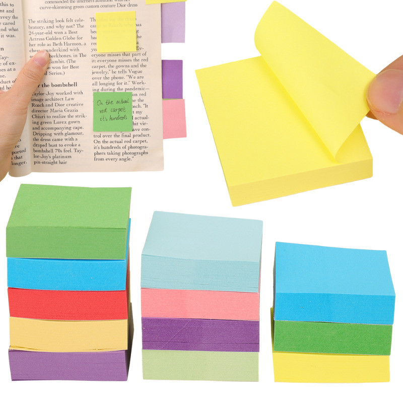 Mini Colored Sticky Notes - Portable Writable Self-Adhesive Memo Pad ...