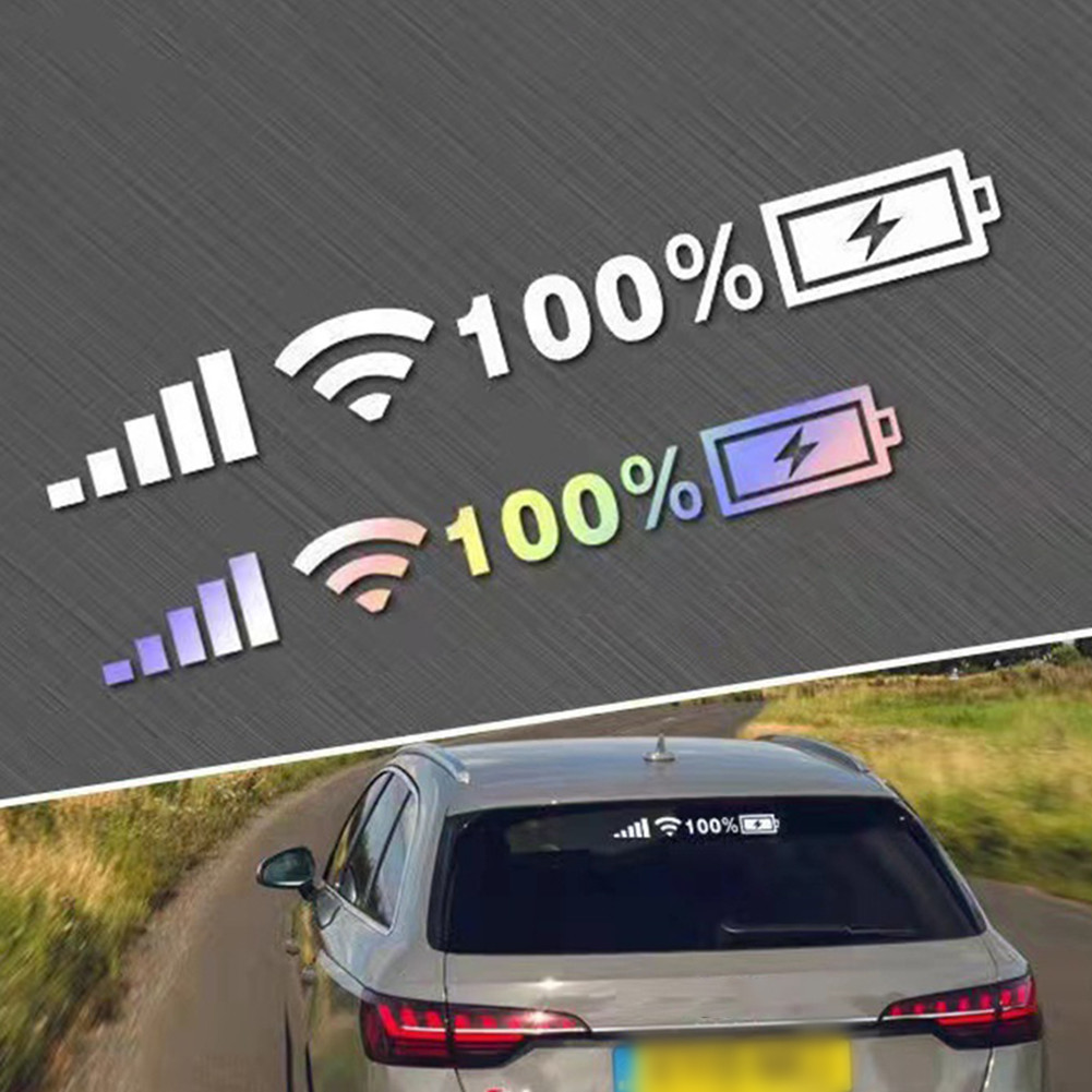 100% Wifi Battery Level Signal Car Vinyl Reflective Stickers Decals ...