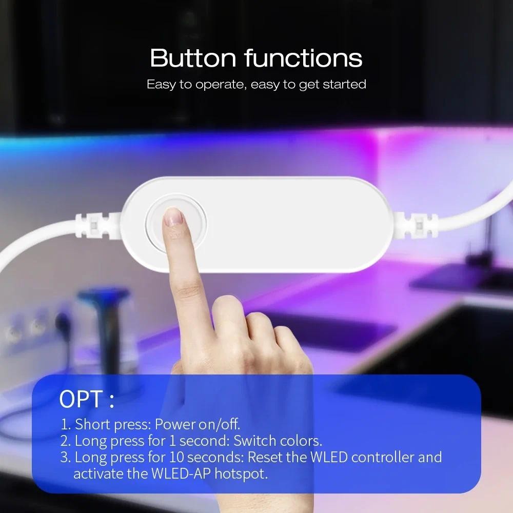 GLEDOPTO WLED ESP8266 Mini LED Wifi Controller DC5V/12-24V RGB IC DIY ...