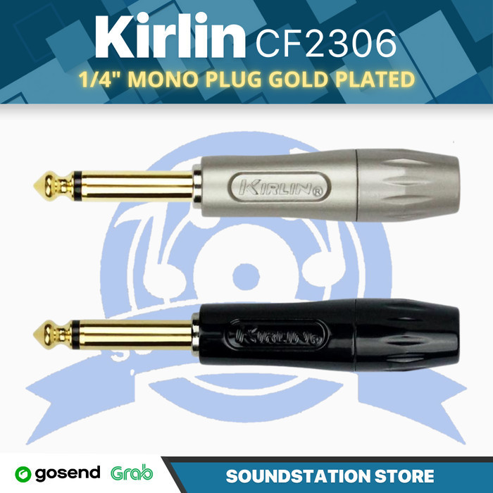 Kirlin CF2306 1/ 4" Mono Plug Gold Plated - Jack Akai | Shopee Philippines