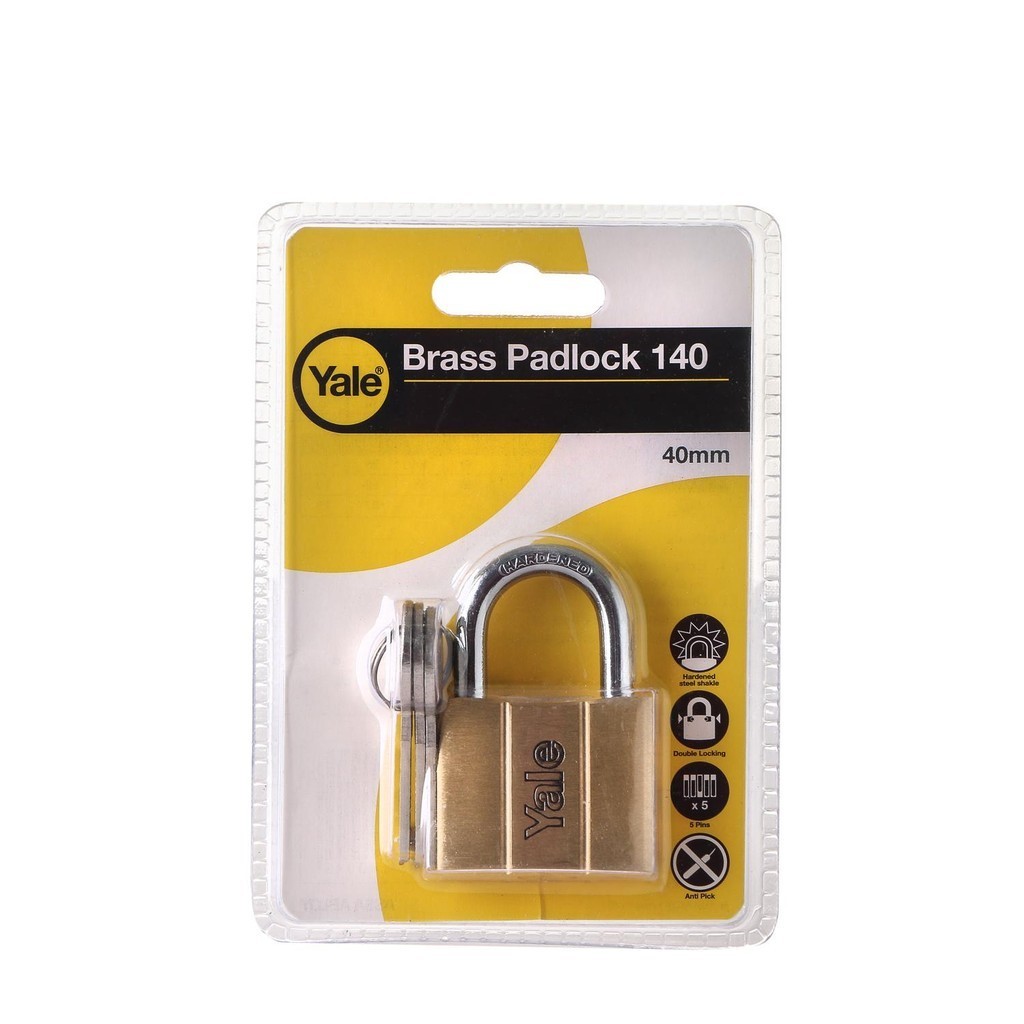 Yale 40MM Hardened Brass Padlock V140.40 | Shopee Philippines