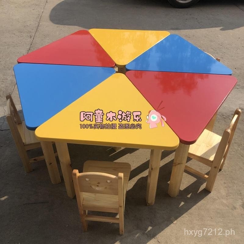 Kindergarten Children's Special Triangle Hexagonal Stitching Colorful ...