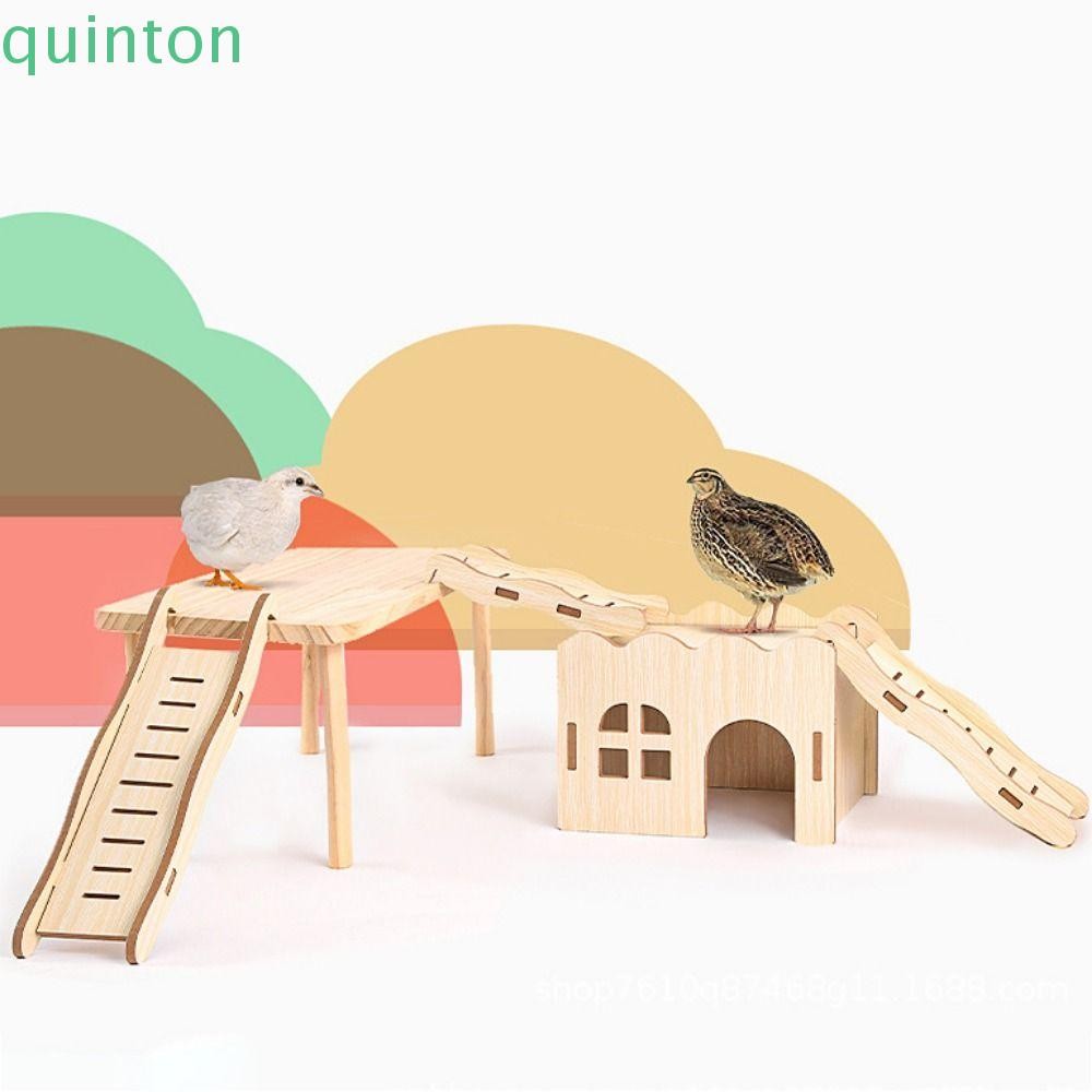 QUINTON Wooden Hamster Ladder, Decorative Wood Hamster Climbing Ladder ...