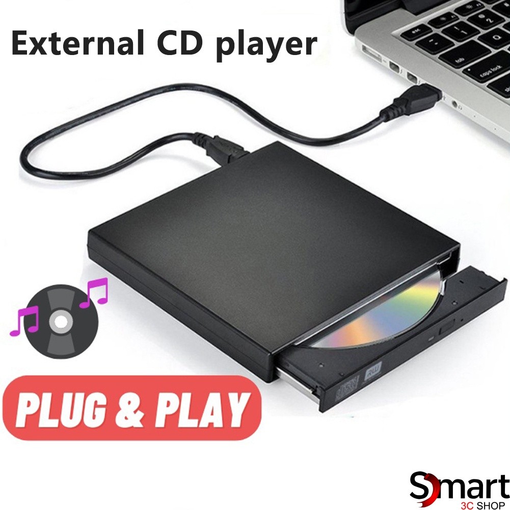 Ultra Slim Universal External CD DVD Drive USB Slim Portable External ...