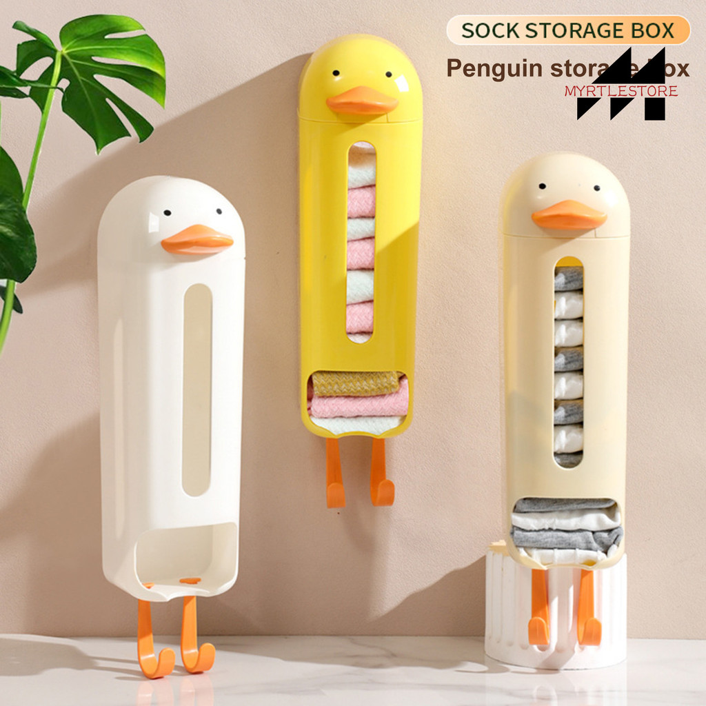 Myrtlestore Plastic Bag Holder Wall Mounted Sock Underwear Organizer ...