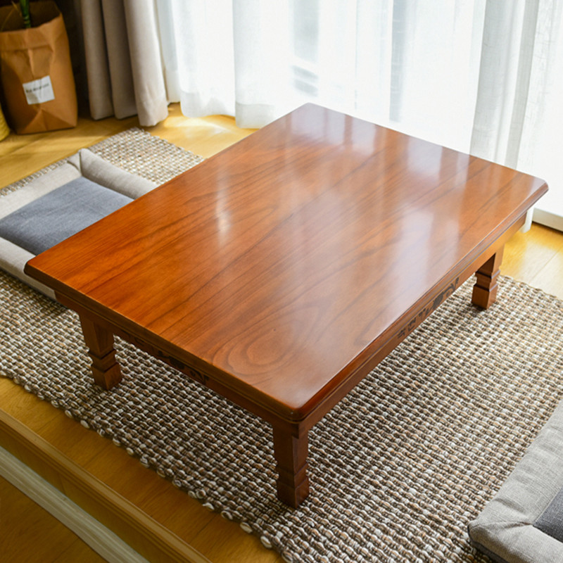 Household Solid Wood Kang Table Square Folding Dining Table Korean ...