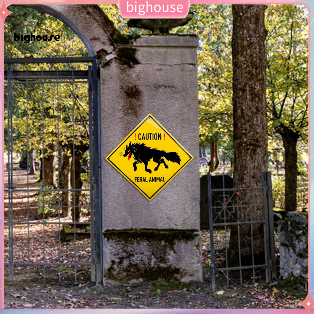 Weather-resistant Caution Sign High-quality Warning Notice Metal Feral ...