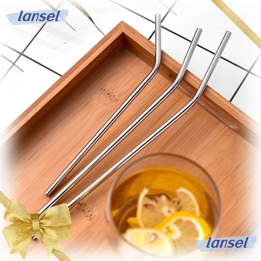 LANSEL Metal Straw, Straight Tubes Diameter 6mm Stainless Steel Straws ...