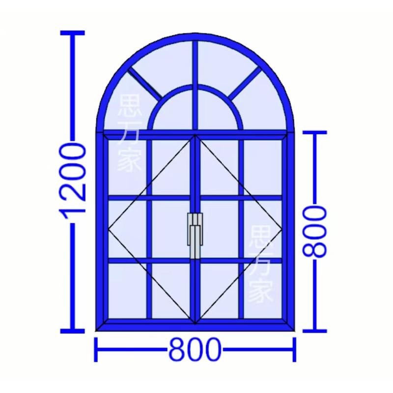 In Stock French Retro Window Partition Iron Art Glass Door Window Steel ...