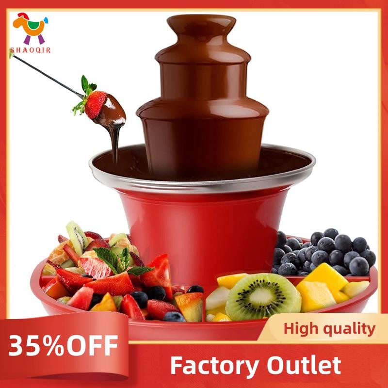 Chocolate Fountain Mini Fondue Set with Serving Tray Included,Electric ...