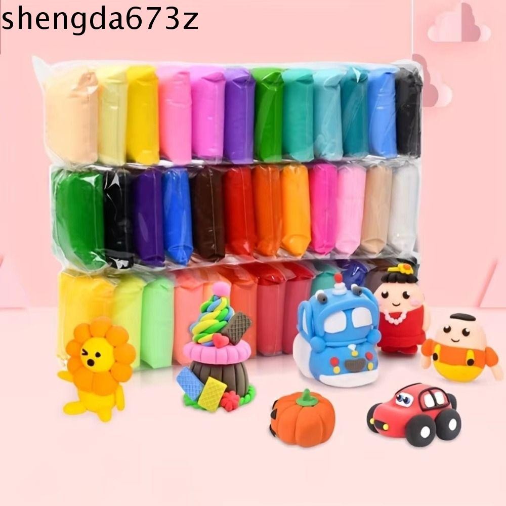 SHENGDA 12/24/36pcs Air Dry Clay Set, Colored Mud Non-Toxic Handmade ...