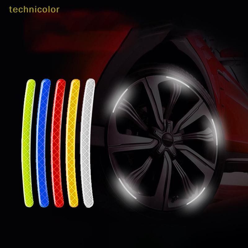 TCPH 20pcs Car Tire Hub Reflective Strips Stickers Car Motorcycle Wheel ...