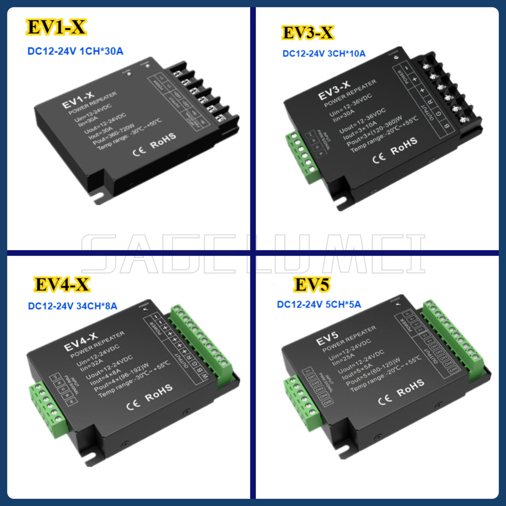 1CH 3CH 4CH 5CH Channels CV Constant Voltage Power PWM LED Repeater ...