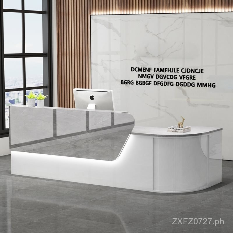 Bar Counter Reception Desk Cashier Desk Company Simple Glossy Service ...