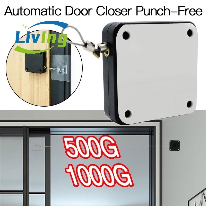 Punch-Free Automatic Sensor Door Closer Adjustable Spring Automatic ...