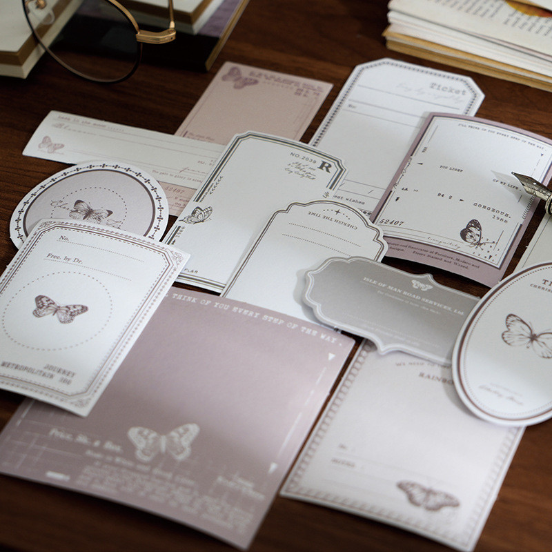 ENWEI 30 Pc [Poem Like Butterfly Series] Vintage Journal Stickers Washi ...