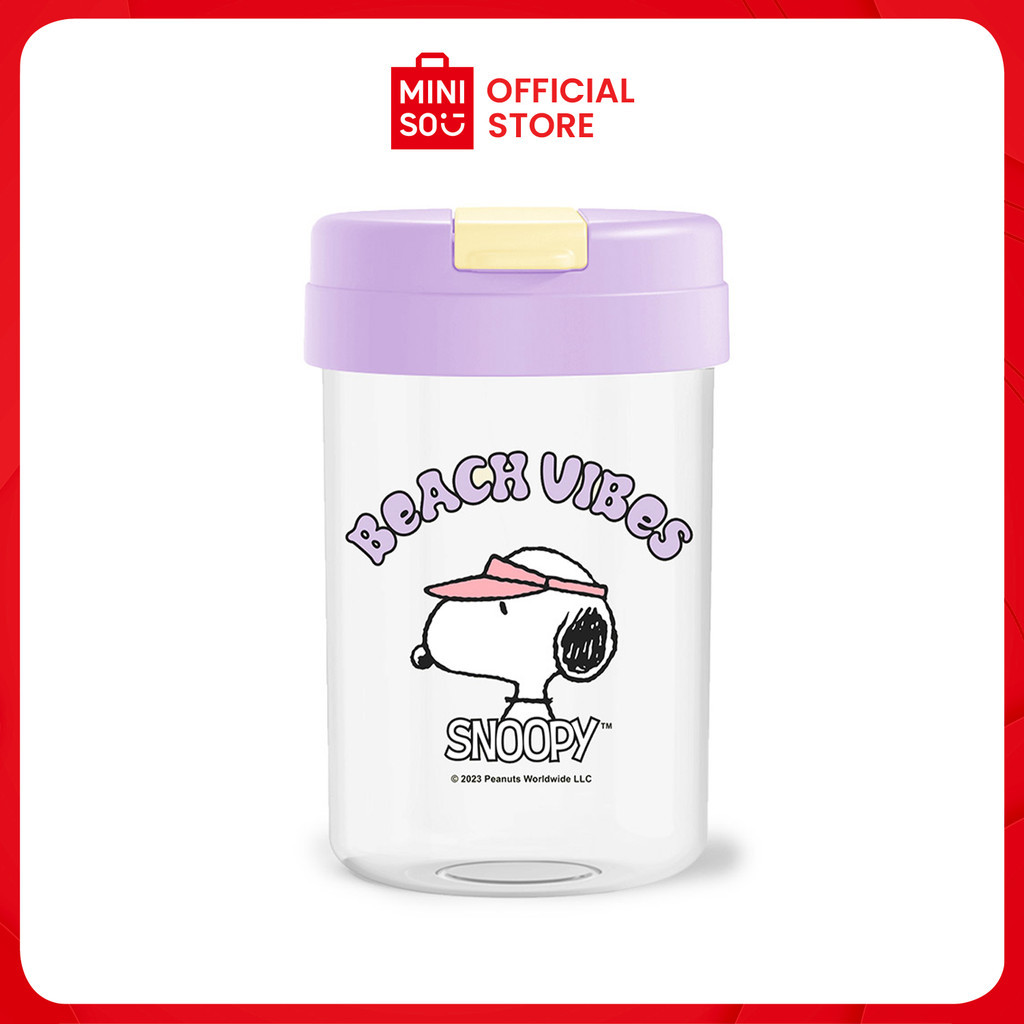 MINISO Snoopy Collection Flip lid Plastic Bottle 500mL | Shopee Philippines