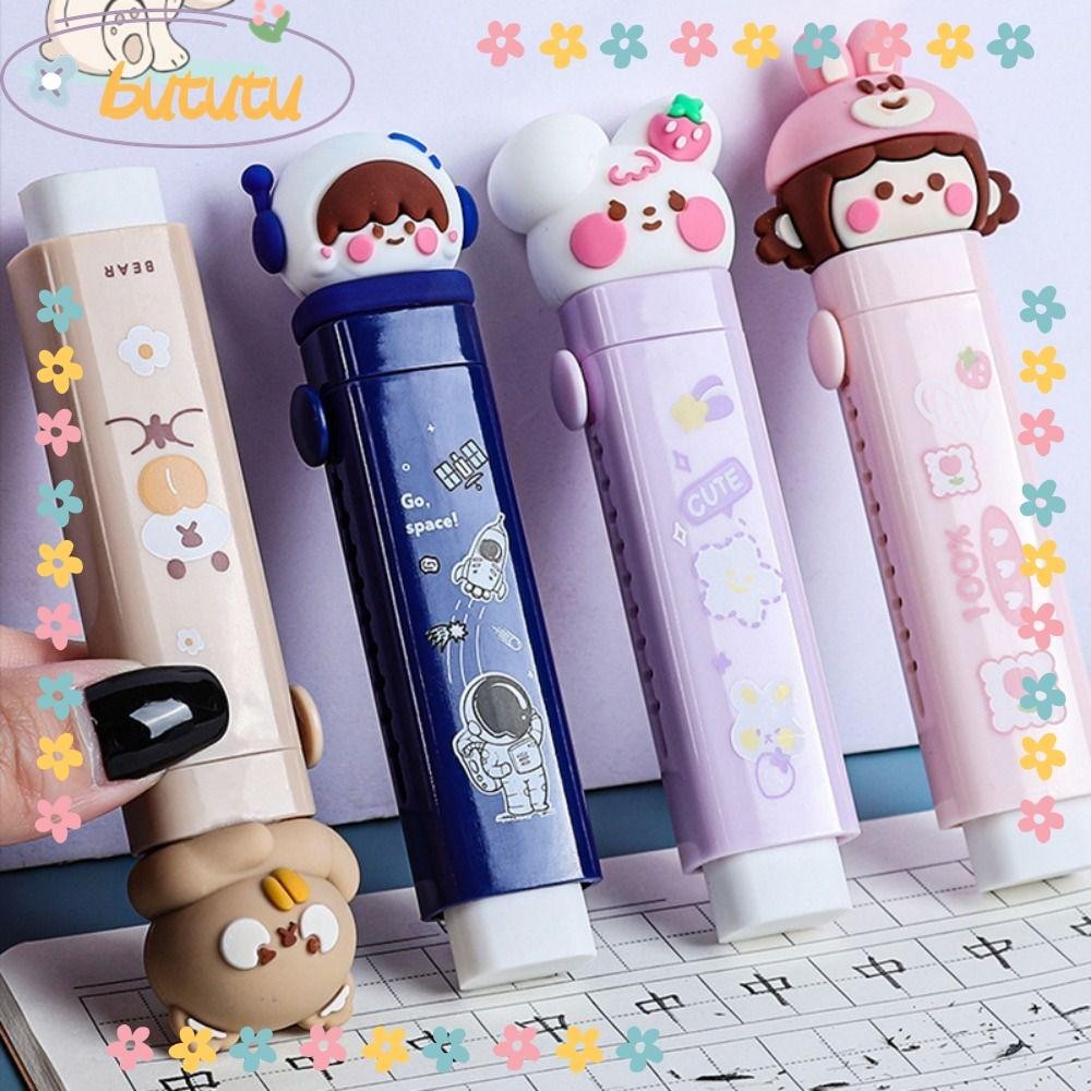 BUTUTU Rubber Erasers, Replaceable Core Telescopic Animal Erasers ...