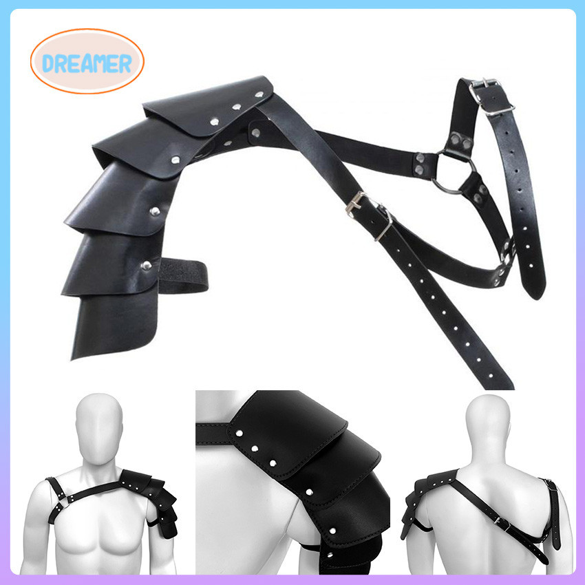 Gothic Steampunk Shoulder Armors Leather Harness Adjustable for ...