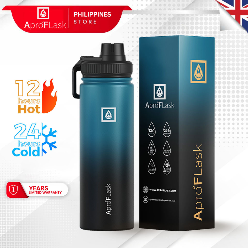 Apro°Flask 22oz Wide Mouth with Spout Lid Vacuum Insulated ...