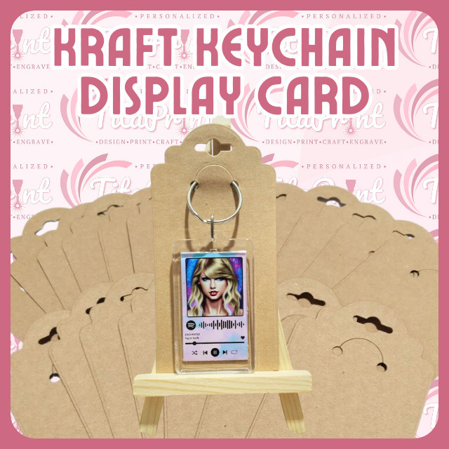 50pcs Kraft keychain Display Card / Keychain Back Card / keychain ...