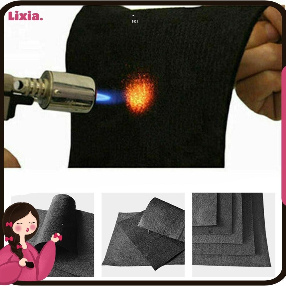 LIXIA Welding Protective Blanket, Black High Temp Carbon Fiber Felt ...