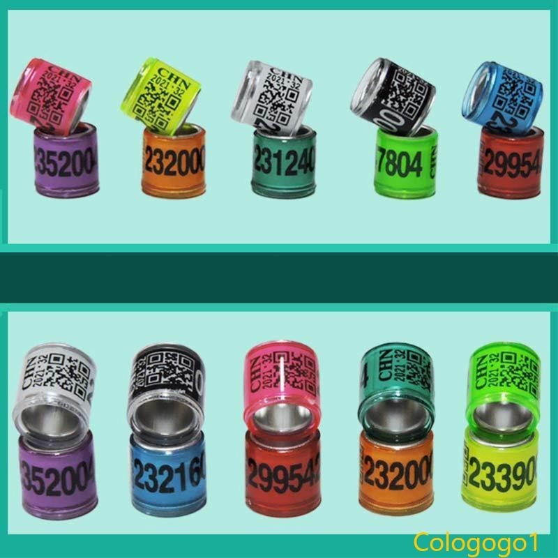 COLO Chicken Leg Rings Mix Colors Bird Plastic Leg Bands Clip-on Ankle ...