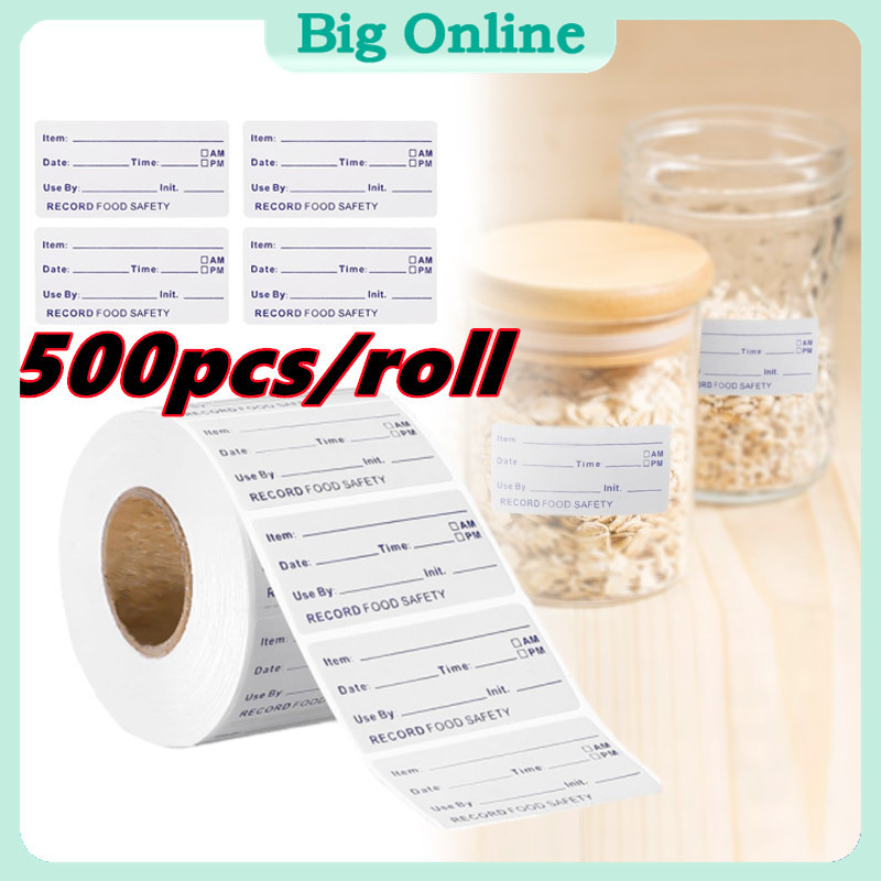 500pcs Food Safety Date Sticker Food Date Storage Labels Freezer Food ...