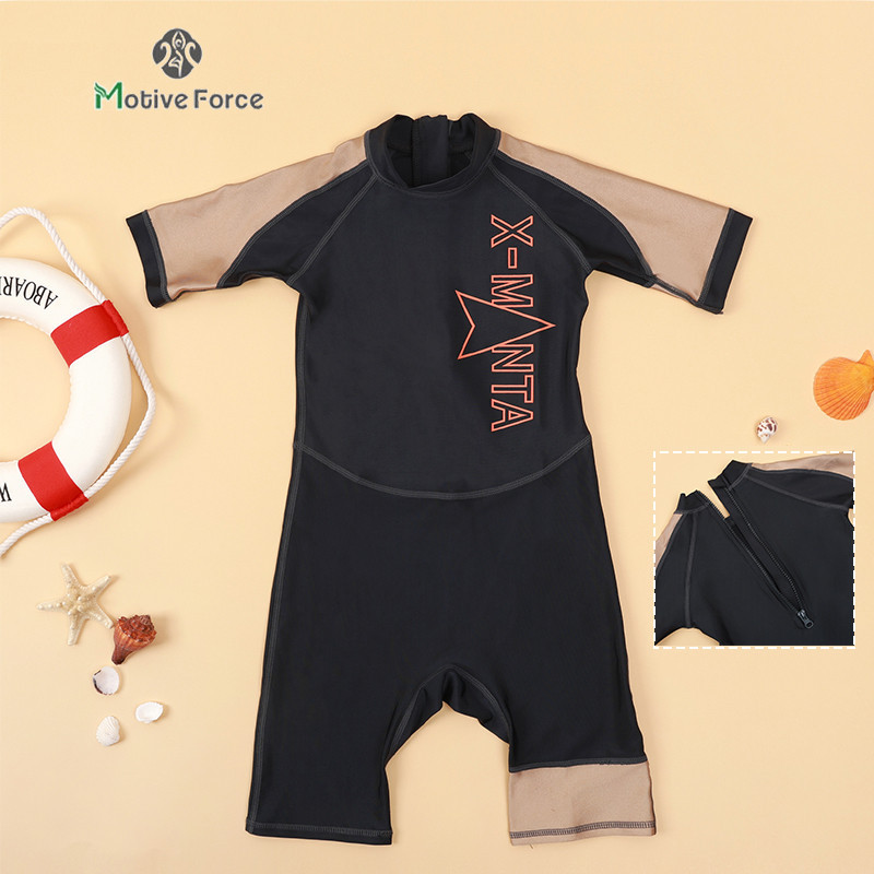 Girls and Boys One Piece Rash Guard Swimsuit Kid Water Sport Short ...