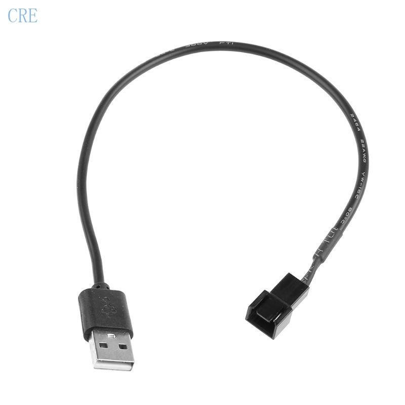 CRE PWM Fan Power Adapter Cable 1 to 1 USB to 3 Pin PWM 5V Connector ...