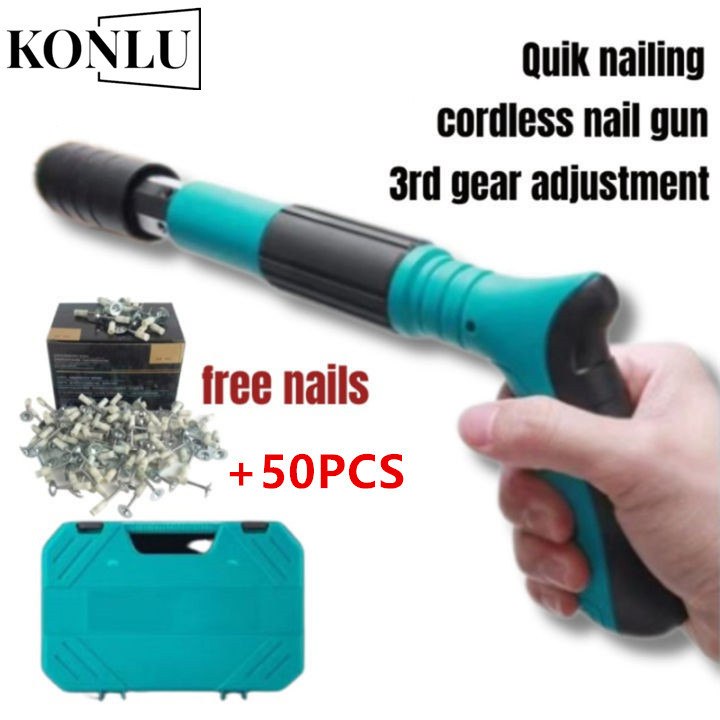 Nail Gun Manual Steel Nail Punch Gun 5 Gears Wire Slotting Device Nail ...