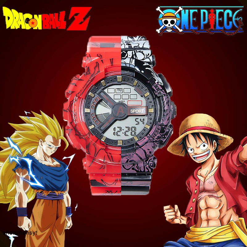 COD One Piece Dragon Ball Anime Men Sport Watch Luffy Kakarotto ...