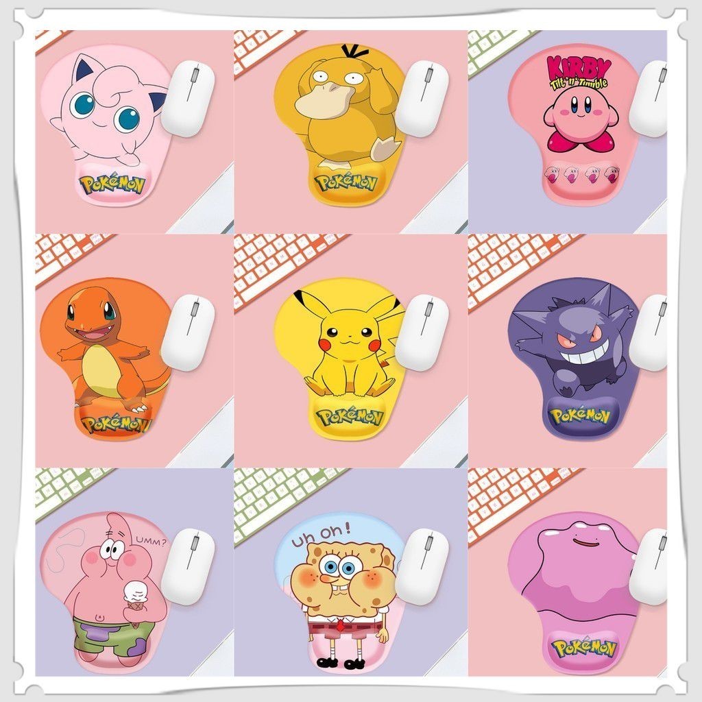 Livehousey Pokemon Mouse Pad With Wrist Rest Computer Laptop Notebook ...