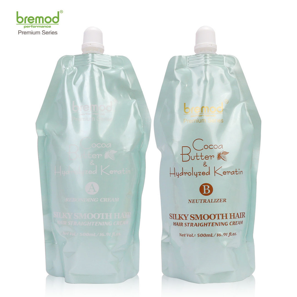 Bremod Premium Keratin Hair Straightening Rebonding Cream Cocoa Butter ...