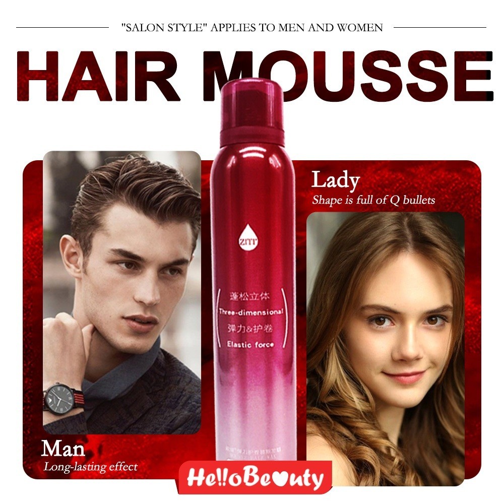 Hair Styling Mousse Spray Set & Keep Mousse Spray Super Hard Long ...